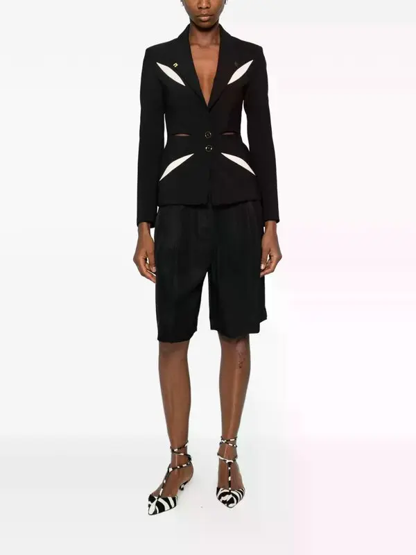 Elisabetta Franchi Cut-out Detail Blazer - Black