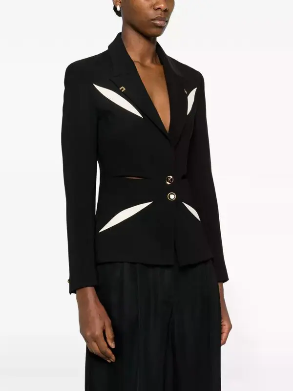 Elisabetta Franchi Cut-out Detail Blazer - Black