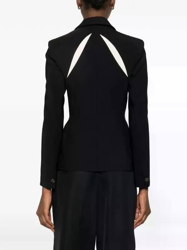 Elisabetta Franchi Cut-out Detail Blazer - Black