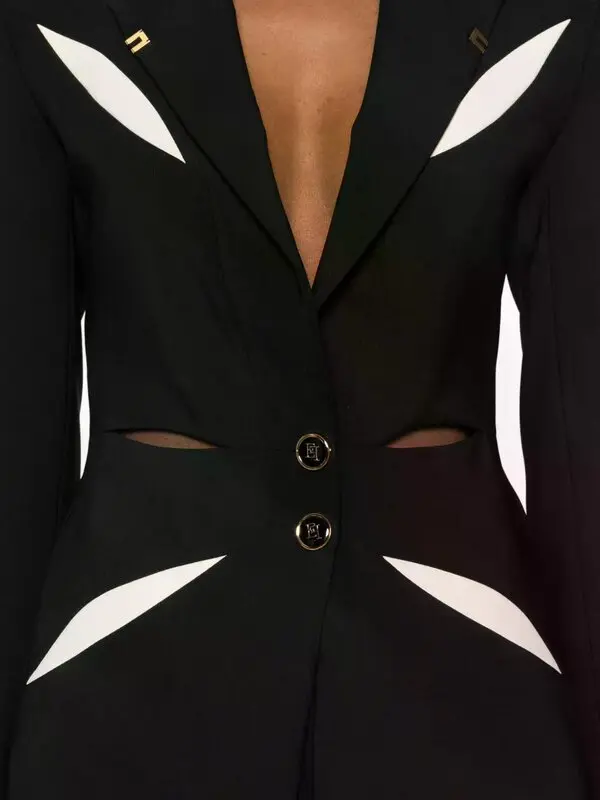 Elisabetta Franchi Cut-out Detail Blazer - Black