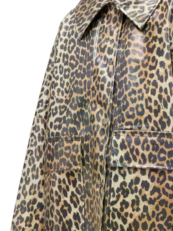GANNI Leopard-print Jacket - Neutrals