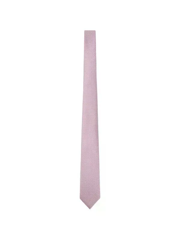 Giorgio Armani Geometric-pattern Neck Tie - Pink