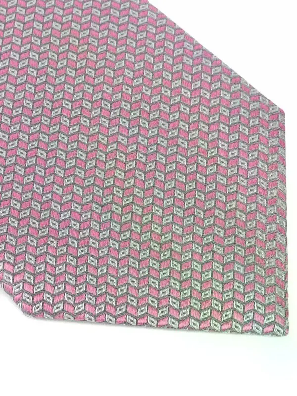 Giorgio Armani Geometric-pattern Neck Tie - Pink