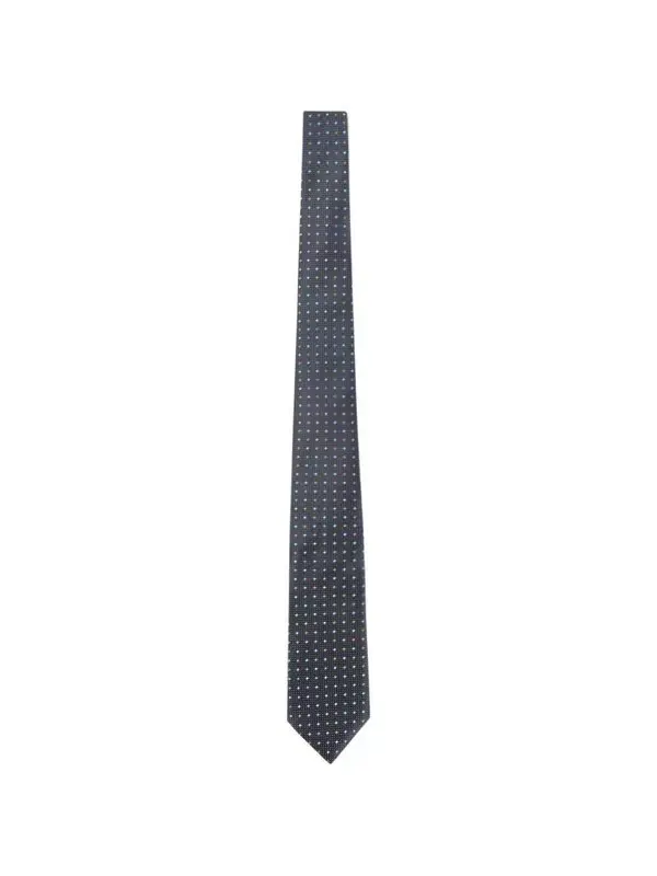Giorgio Armani Polka Dot Standard Neck Tie - Blue