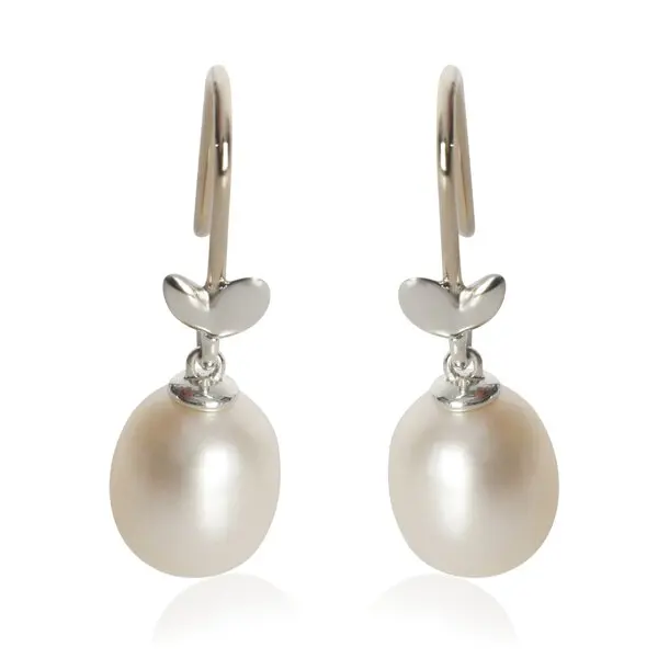 Tiffany & Co. Sterling Silver Pearl Olive Leaf Earrings - Sterling_silver