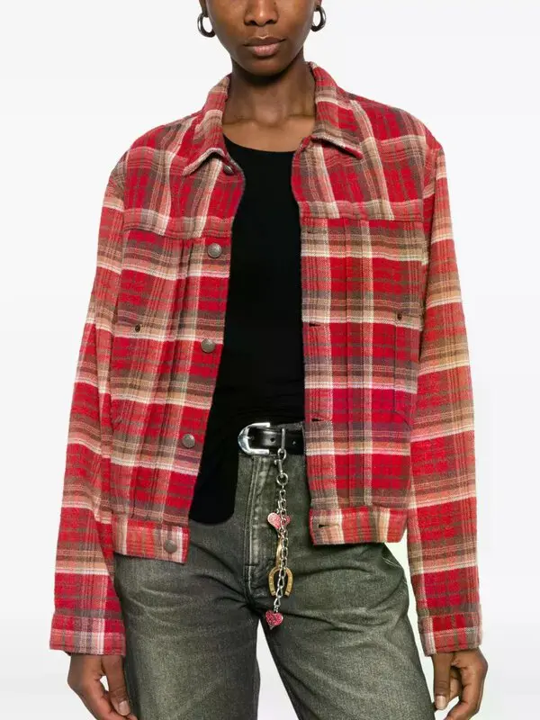 R13 Plaid Shirt Jacket