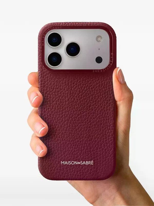 MAISON DE SABRE Leather Iphone 17 Pro Max Case - Red