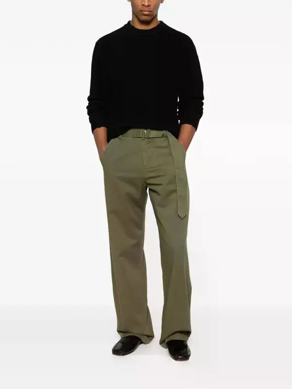 LANEUS Belted Cargo Trousers