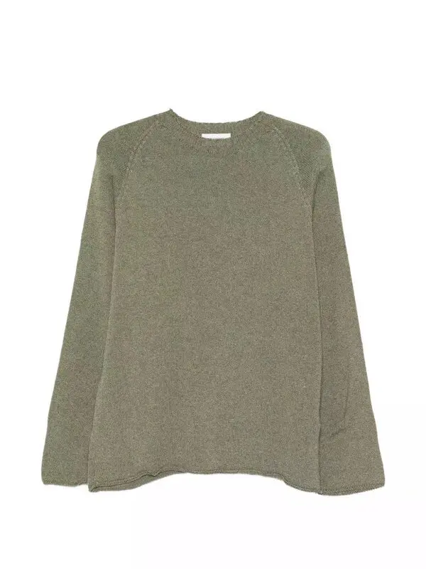 LANEUS Long-sleeve Crew-neck Sweater - Green