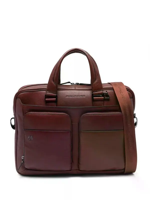 PIQUADRO Multi-pocket Briefcase - Brown