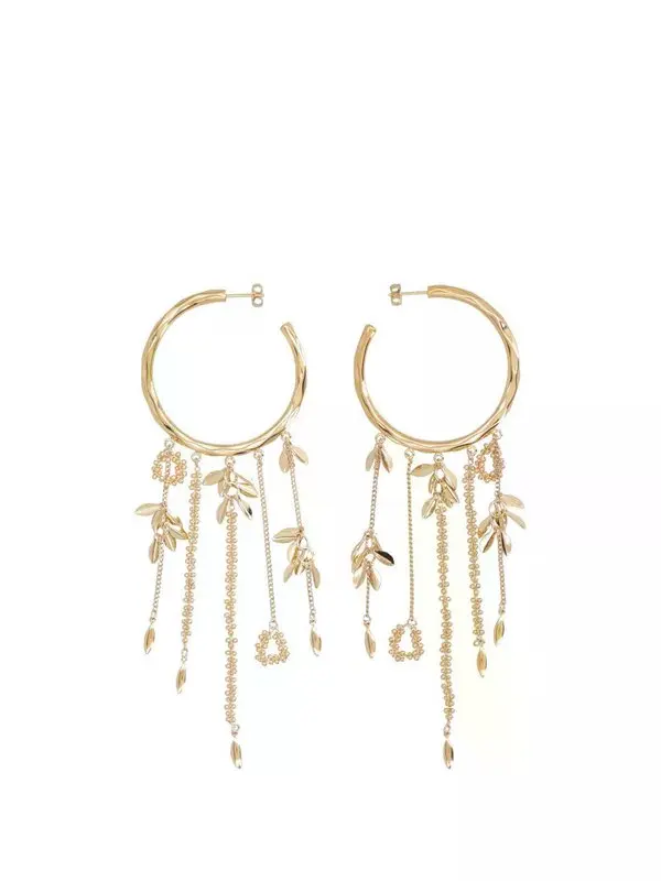 Isabel Marant Floral Hoop Earrings - Gold