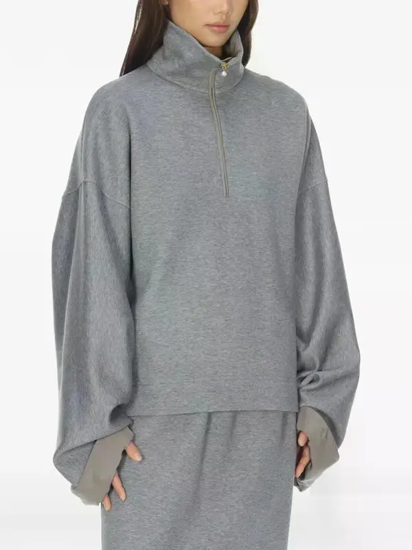 Carven High-neck Half-zip Sweatshirt
