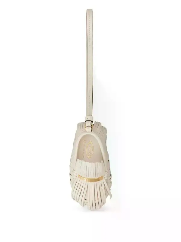 TOD'S Fringed Loafer Keyring - Grey