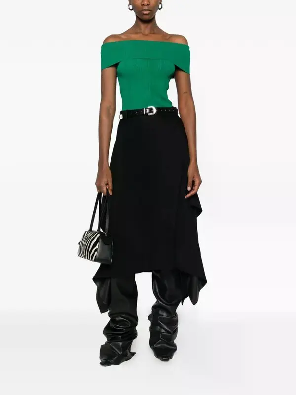Givenchy Off-shoulder Ribbed Top