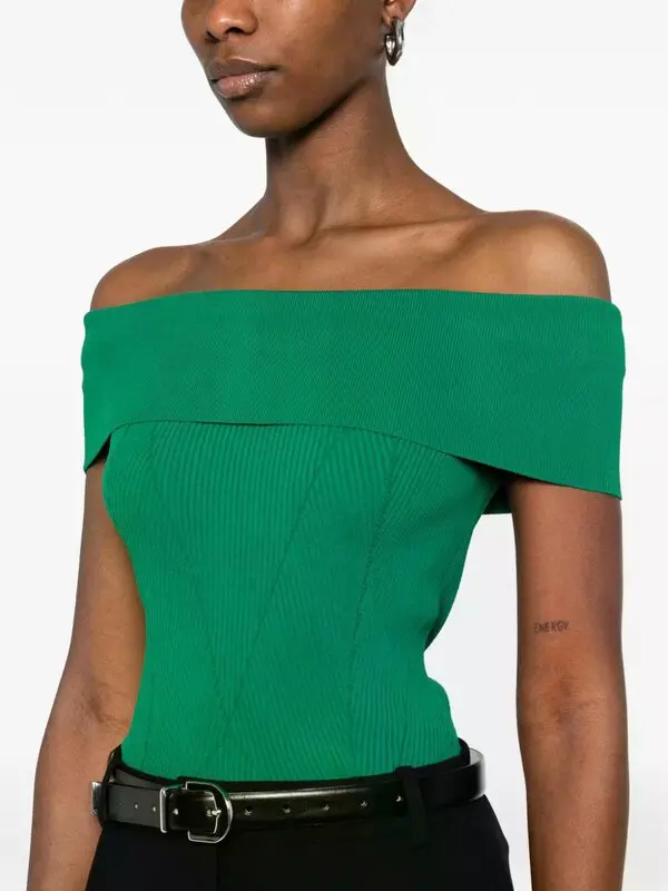 Givenchy Off-shoulder Ribbed Top