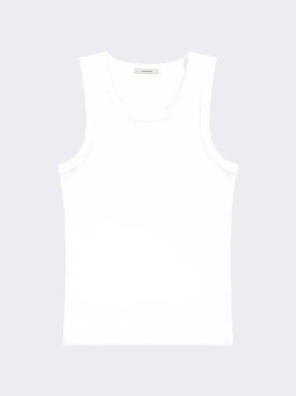 ENTIRE STUDIOS Rib Tank Top - White