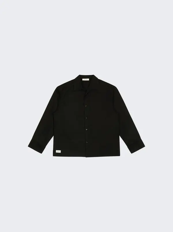 ENTIRE STUDIOS Long Sleeve Pajama Shirt - Black