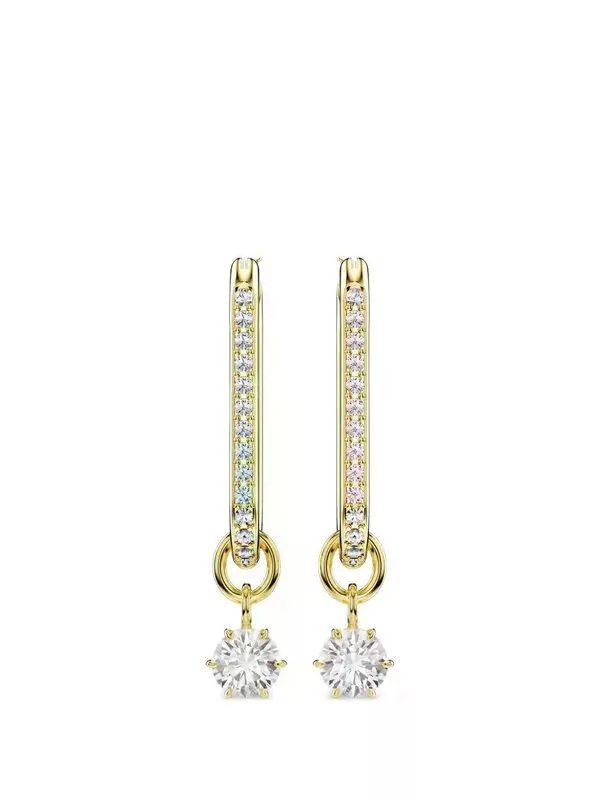 SWAROVSKI Constella Embellished Hoop Earrings - Gold