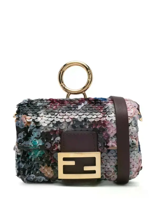 Fendi Nano Baguette Keyring Bag - Brown