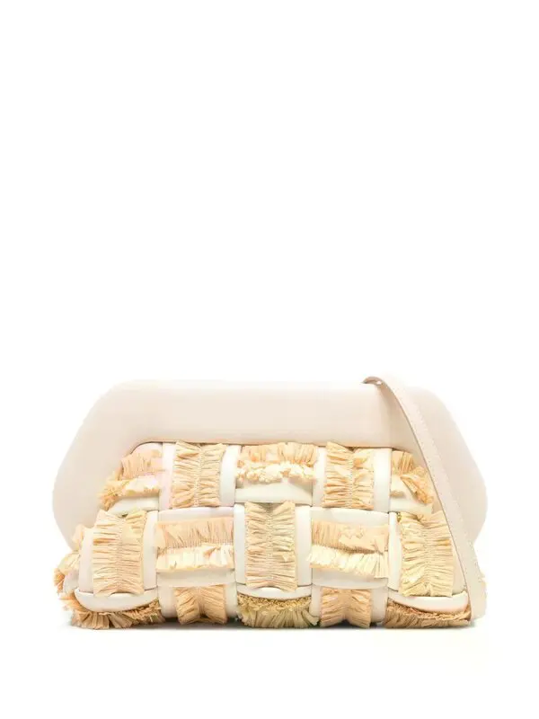 THEMOIRE Bios Fringed Clutch - Neutrals