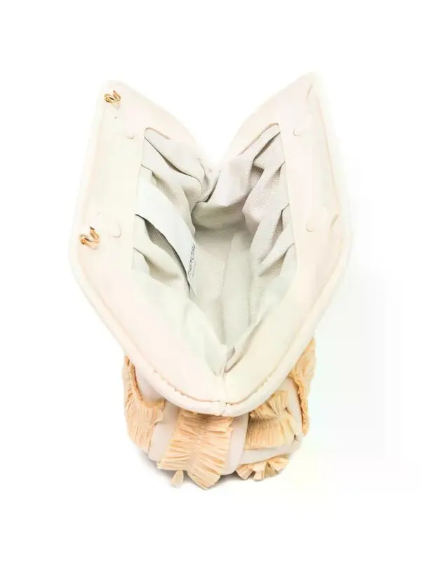 THEMOIRE Bios Fringed Clutch - Neutrals
