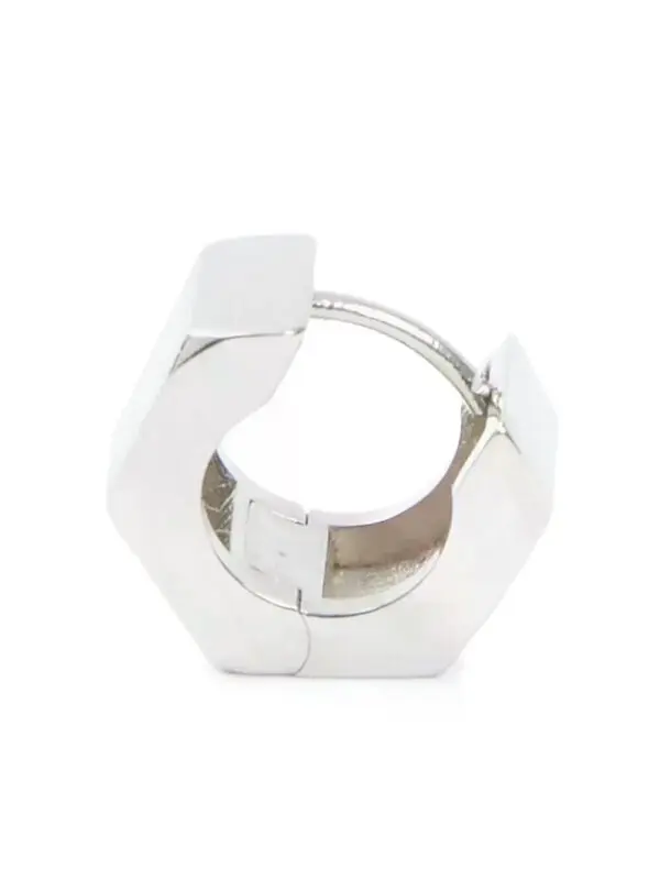 MAISON MARGIELA Screw-motif Hoop Earrings - Silver