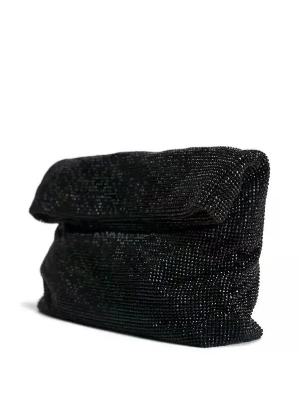 TWENTY FOURHAITCH Beaded Ruched Clutch