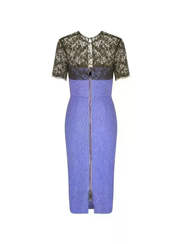 Alex Perry Lace-sleeve Pencil Midi Dress