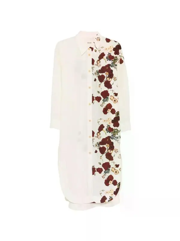 Khaite Gloria Floral-print Shirt Dress