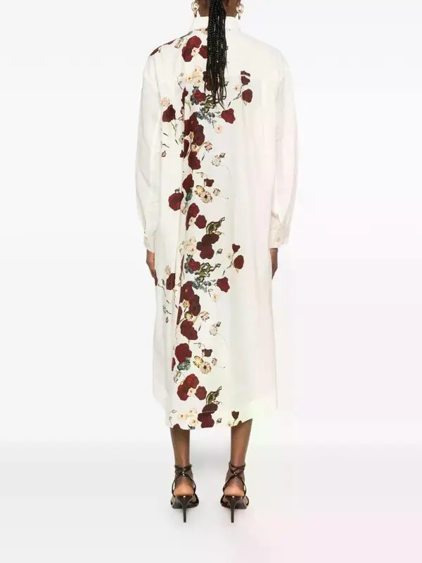 Khaite Gloria Floral-print Shirt Dress
