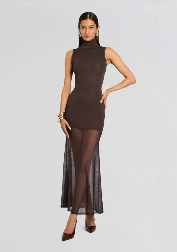 SEROYA Amine Knit Maxi Dress