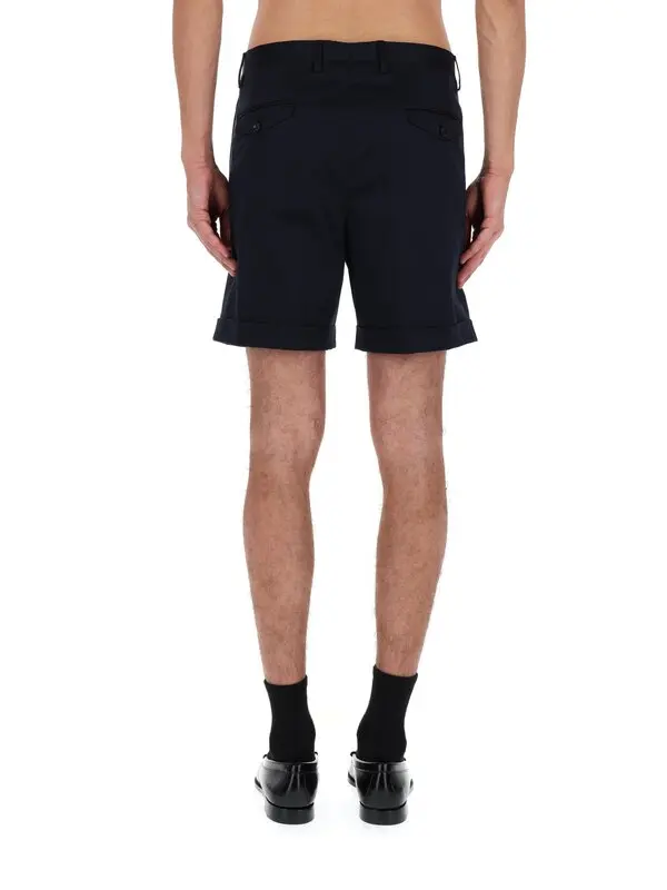 LARDINI Cotton Tailored Shorts - Blue