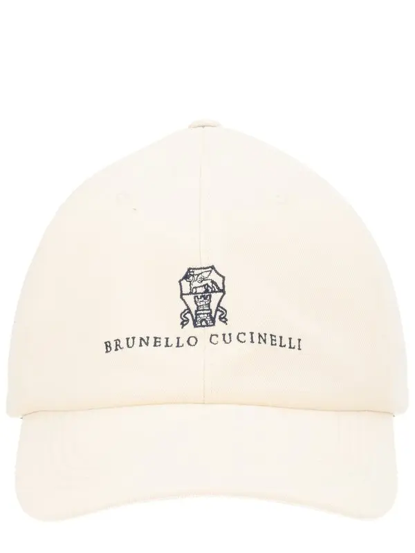 Brunello Cucinelli Baseball Cap With Logo - Beige