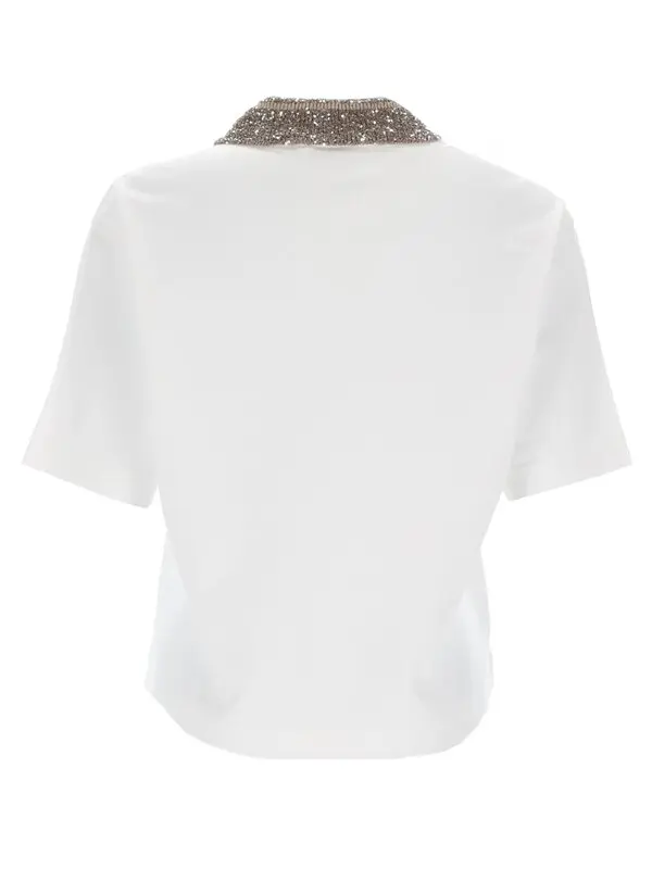 Brunello Cucinelli Polo Shirt With Embellished Collar