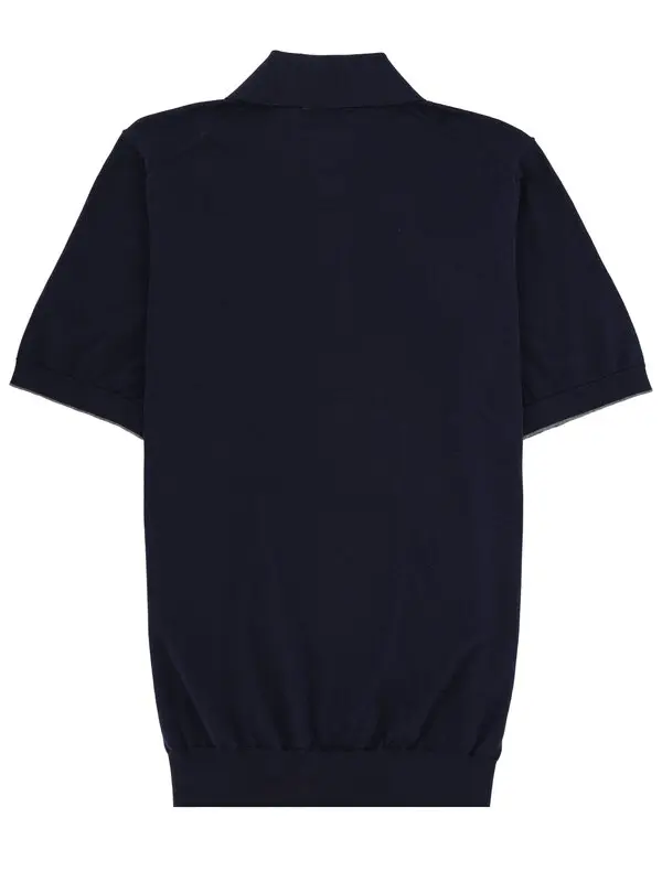 Brunello Cucinelli Polo Shirt With Logo - Blue