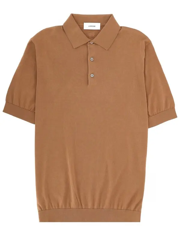 LARDINI Cotton Polo - Brown