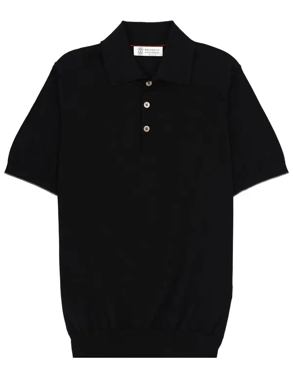 Brunello Cucinelli Cotton Polo Shirt - Black