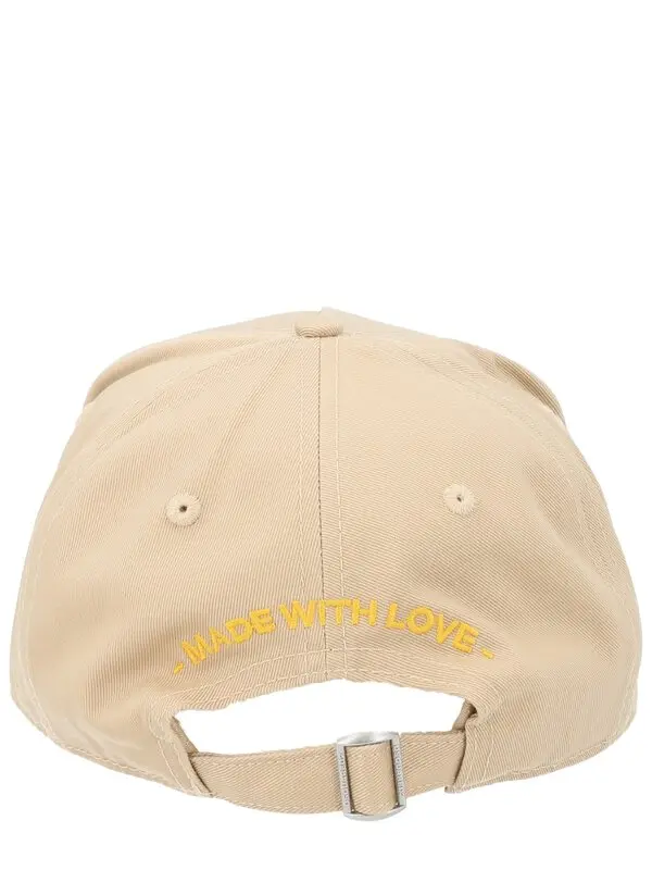 Dsquared2 Baseball Cap With Logo Patch - Beige