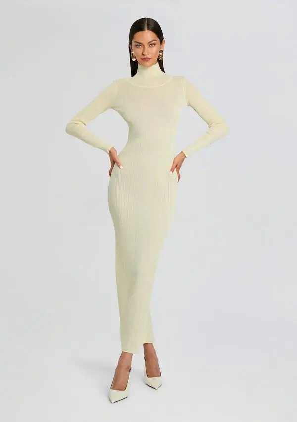 SEROYA Maurice Knit Maxi Dress - Shortbread