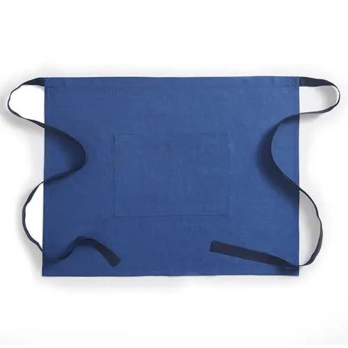 Solino Home Linen Apron 21 X 27 Inch For Dining Table - Blue/navy