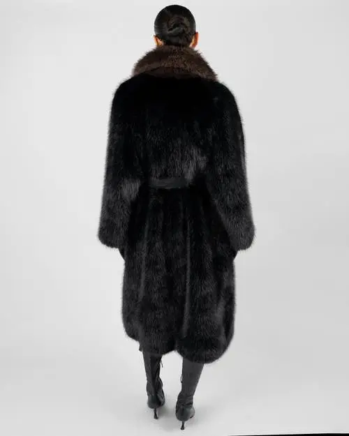 WeWoreWhat Faux Fur Belted Coat