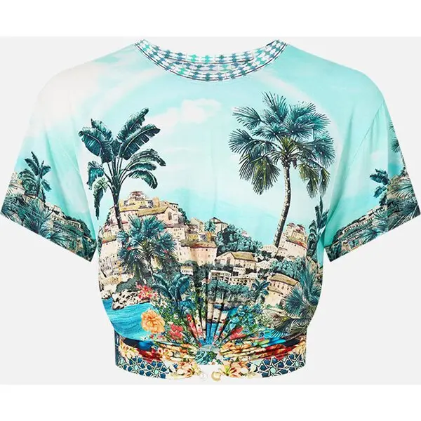 Camilla Printed Jersey T-shirt With Hardware - Balearic Bebé