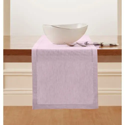 SOLINO HOME Linen Table Runnermilan - Bubblegum Pink