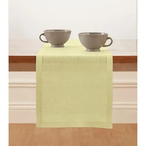 SOLINO HOME Linen Table Runnermilan - Butter Yellow