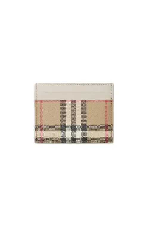 Burberry Check Card Case - Archive Beige/soap Beige