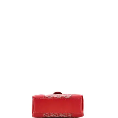 Goyard Saigon Top Handle Bag Coated Canvas With Leather Mini - Red