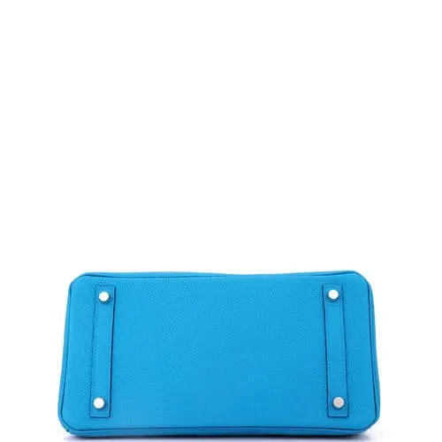 Hermès Birkin 30 Handbag Togo With Palladium Hardware - Blue