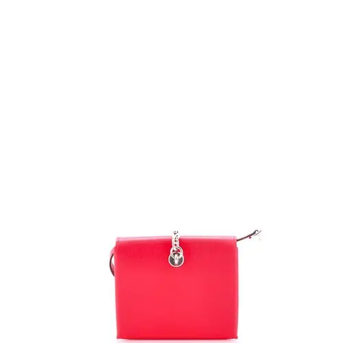 Hermès Chaine D'ancre Compact Wallet On Strap Chevre Chamkila - Framboise