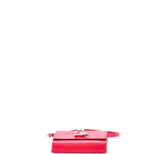 Hermès Chaine D'ancre Compact Wallet On Strap Chevre Chamkila - Framboise