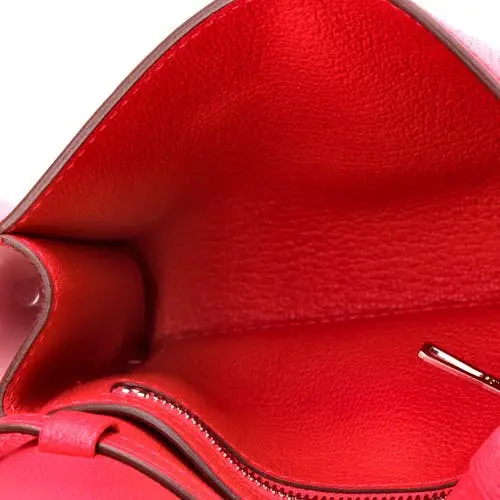 Hermès Chaine D'ancre Compact Wallet On Strap Chevre Chamkila - Framboise